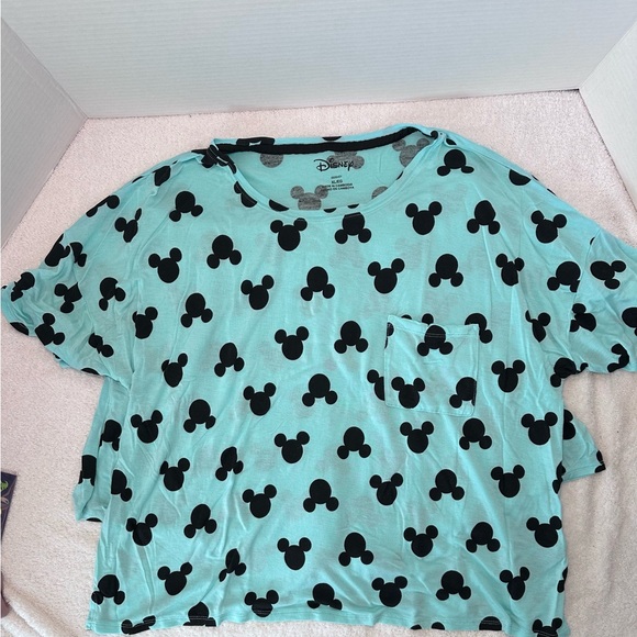 Disney | Intimates & Sleepwear | Womans Disney Mickey Mouse Aqua Shirt ...